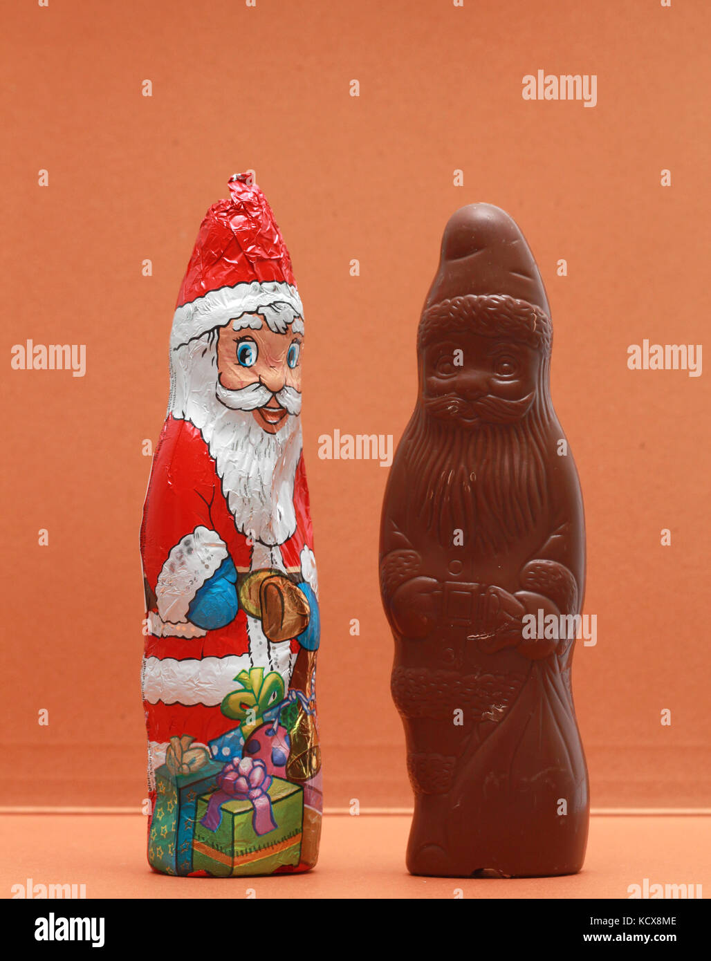 picture of a chocolate santa claus. studio shot, holiday concept Stock ...