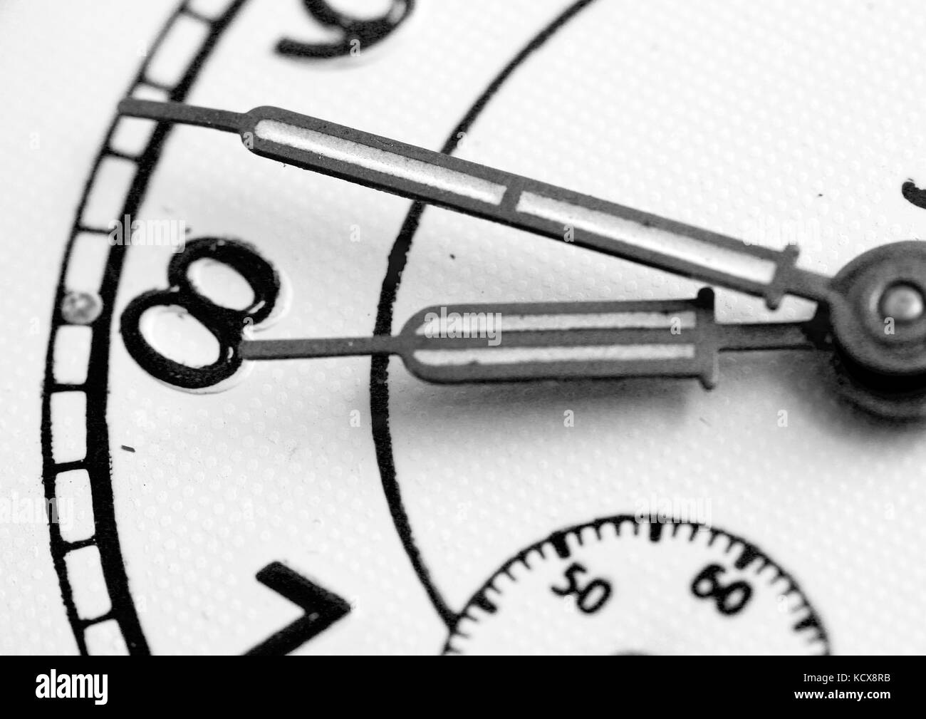 picture of a Closeup of hands on clock face Stock Photo - Alamy