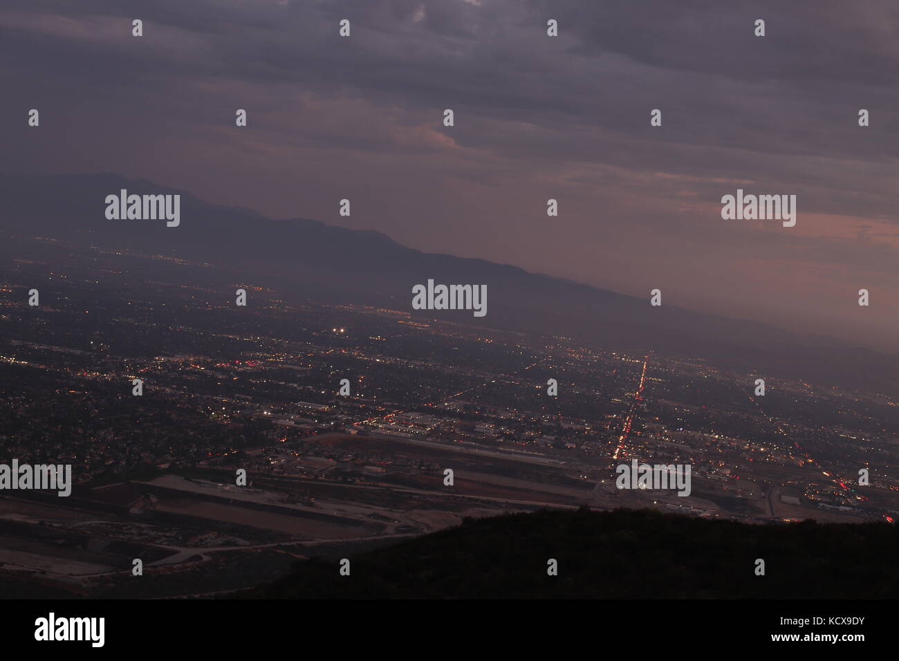 Lights of a small town Stock Photo - Alamy