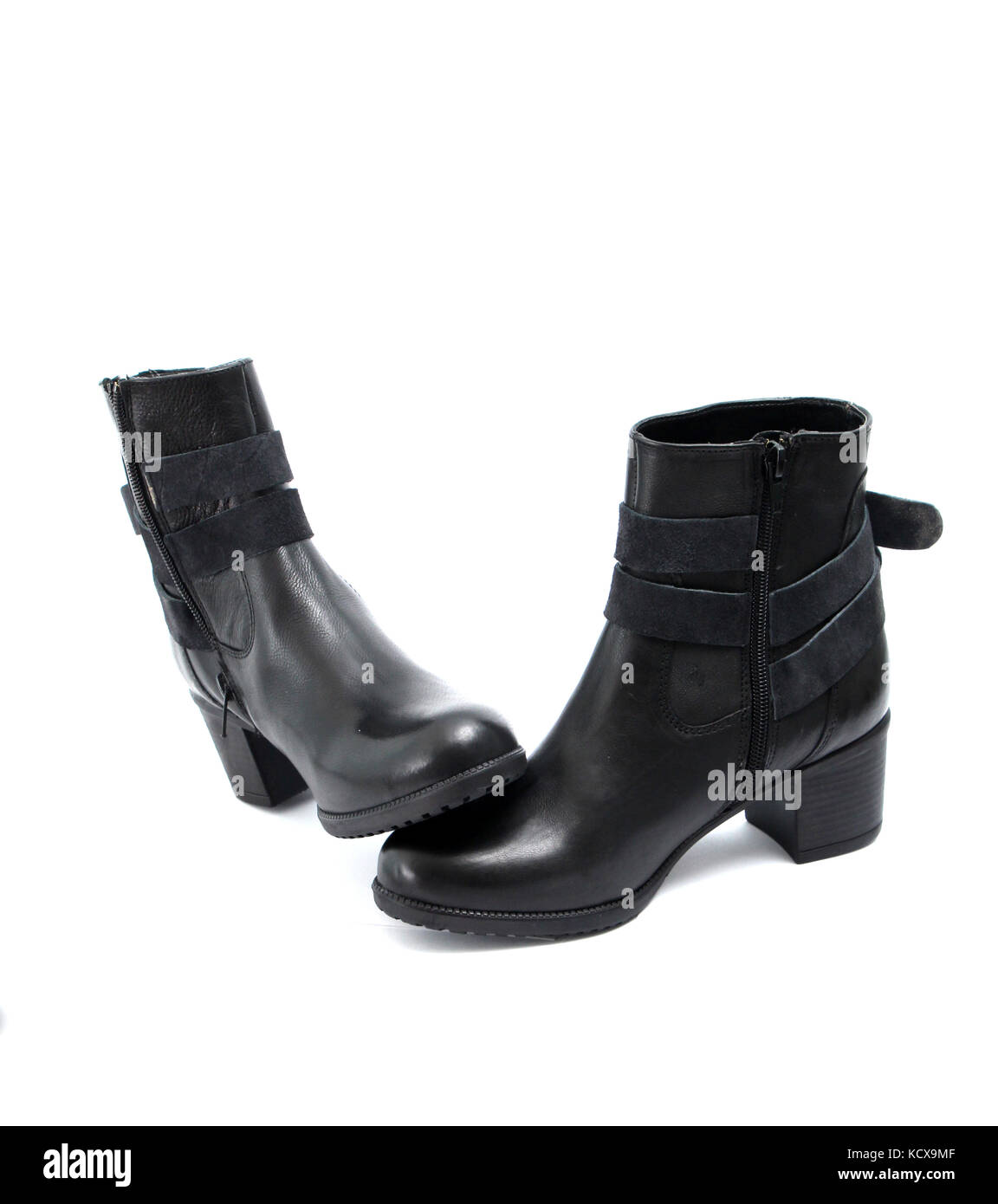 picture of a Woman fashion heels boot on white background Stock Photo ...