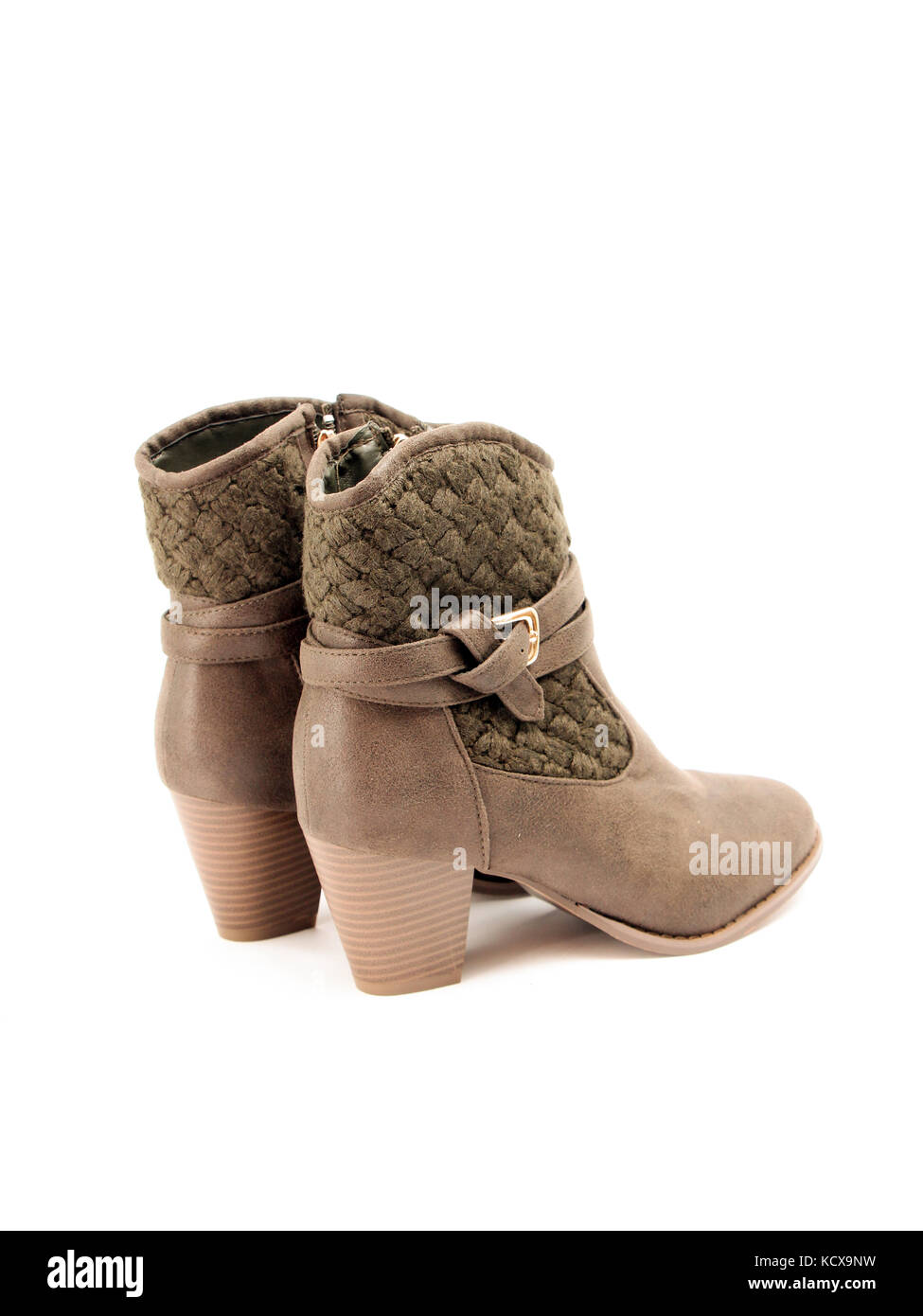 picture of a Woman fashion heels boot on white background Stock Photo ...