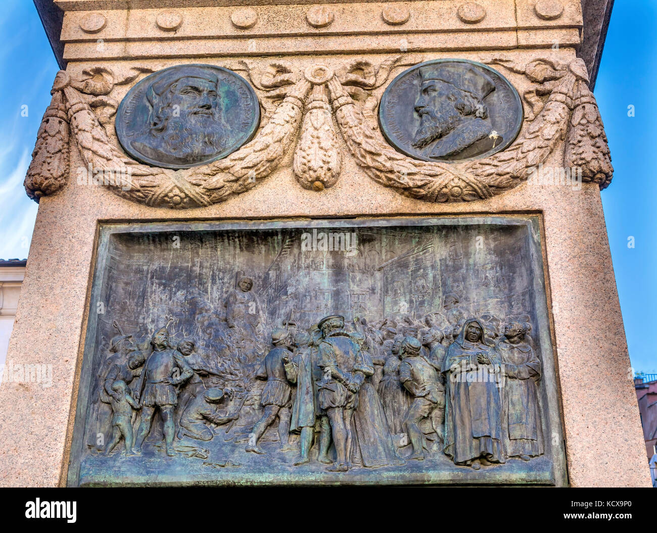 Executinon Burning Giiordano Bruno Statue Campo de' Fiori Rome Italy ...