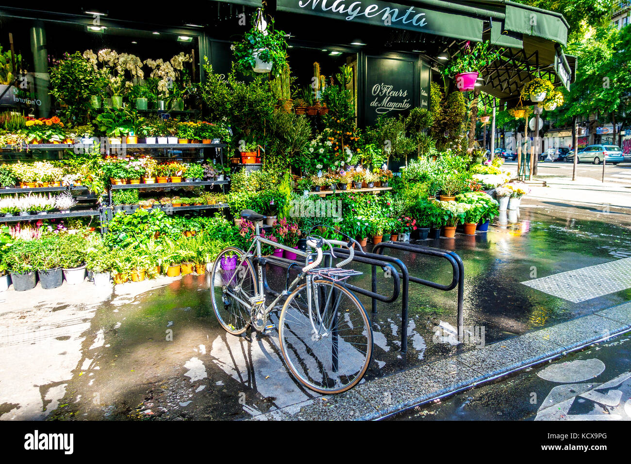 One of the many beautiful florists shops in Paris, France Stock Photo ...