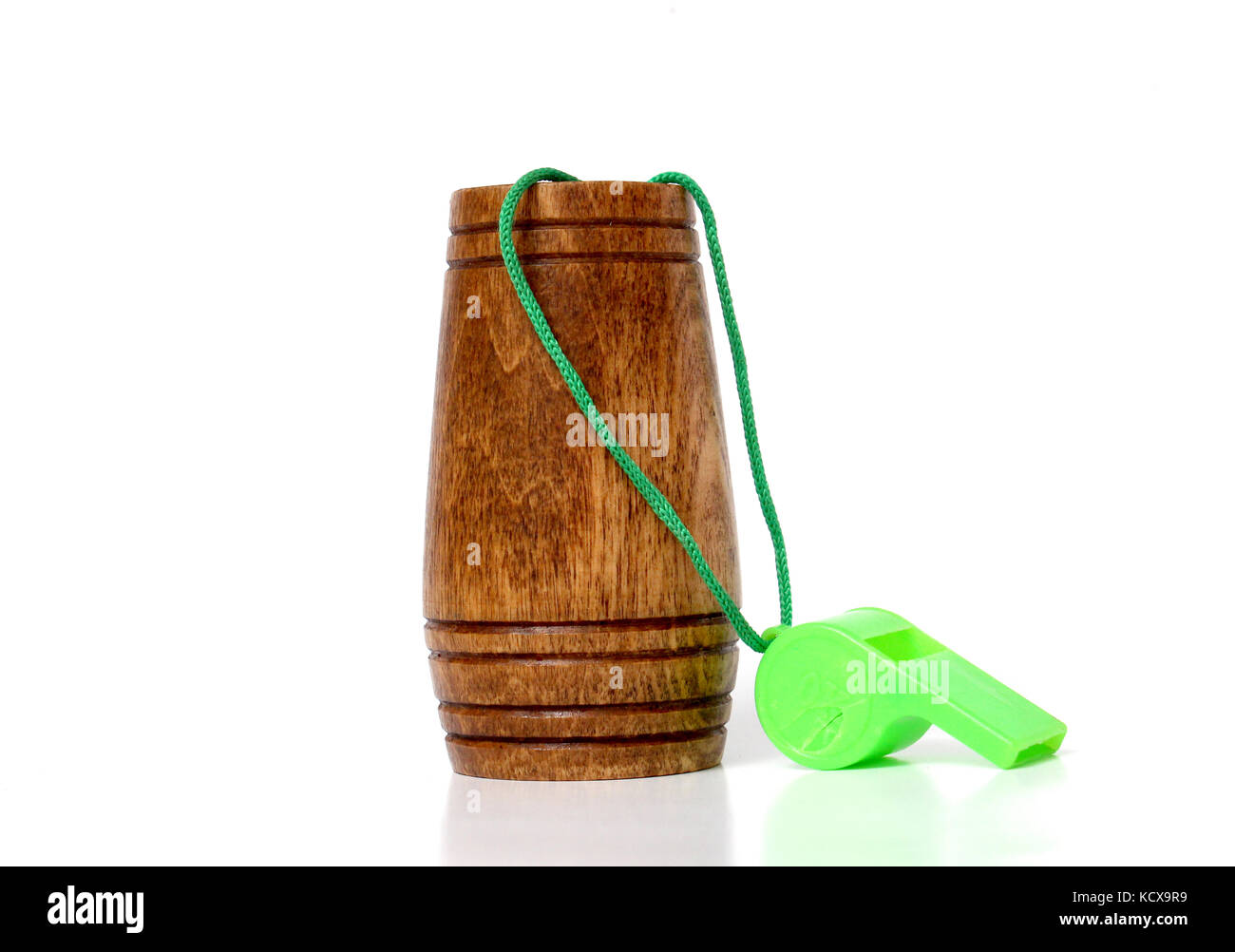 picture of a green referee whistle, sport theme Stock Photo - Alamy