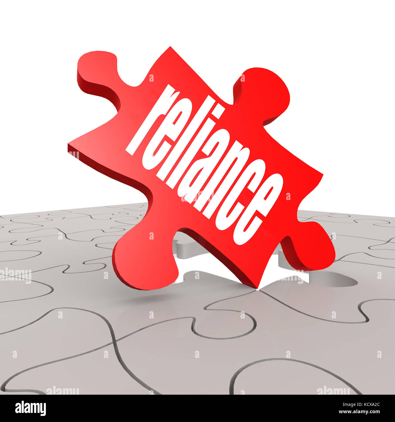 Reliance word with puzzle background image with hi-res rendered artwork ...