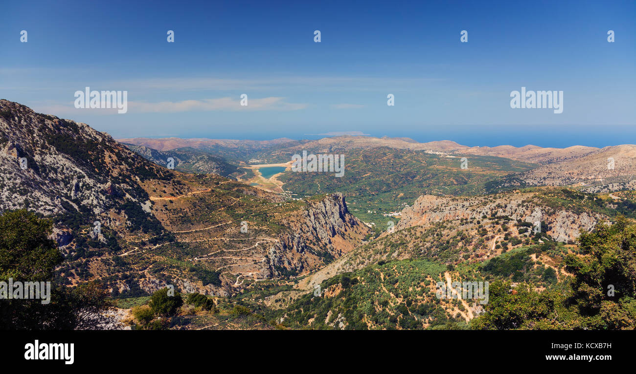 Crete mountains panoramic photo Stock Photo - Alamy