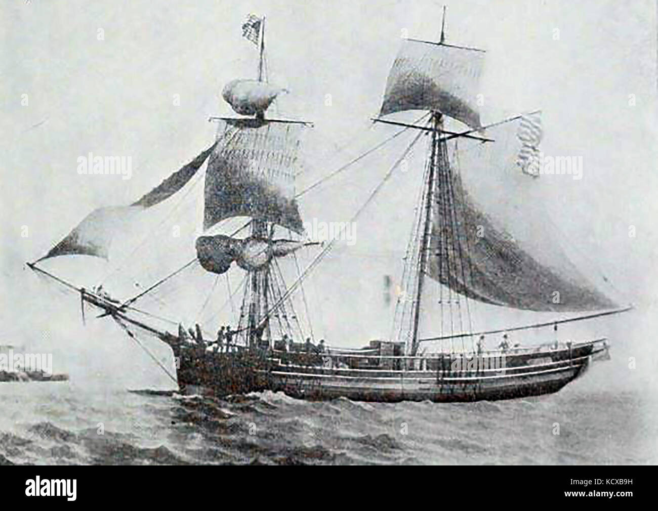 1806 The 139 ton US Brigantine ALERT, built at Amesbury - Its first ...