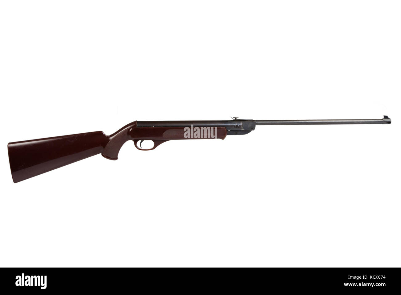 old pneumatic air rifle isolated on white background Stock Photo - Alamy