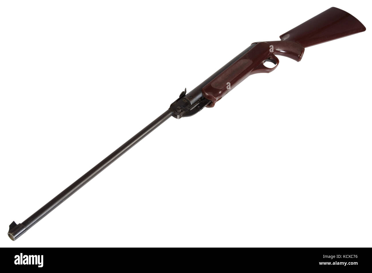 old pneumatic air rifle isolated on white background Stock Photo - Alamy