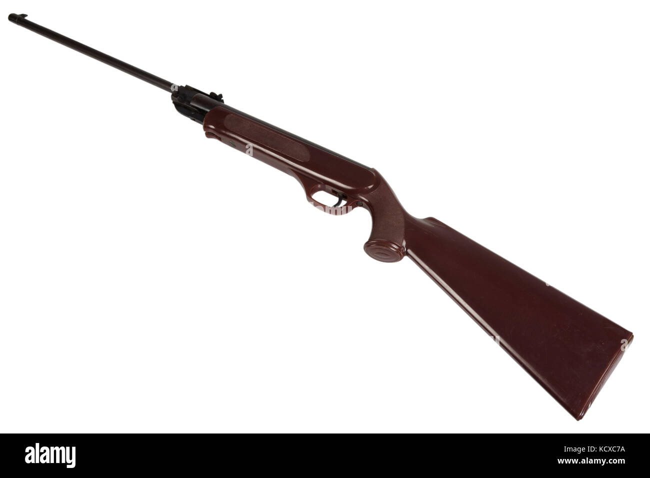 old pneumatic air rifle isolated on white background Stock Photo - Alamy