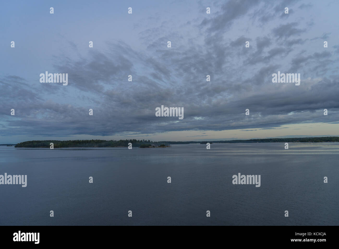 Scandinavian landscape with islands,view from sea Stock Photo - Alamy