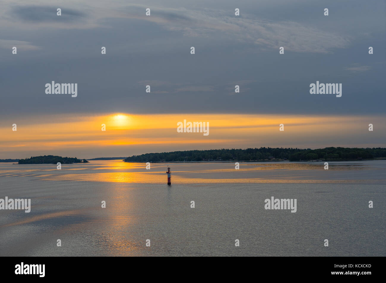 Scandinavian landscape with islands,view from sea Stock Photo - Alamy