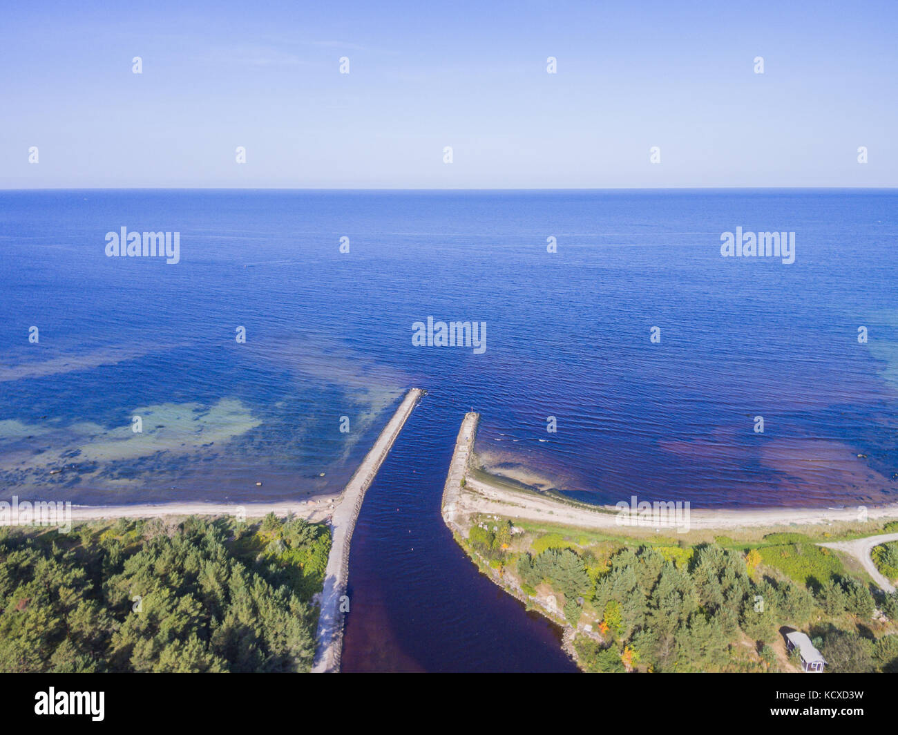 Aerial Panoramic view of Baltic Sea in summer Stock Photo - Alamy