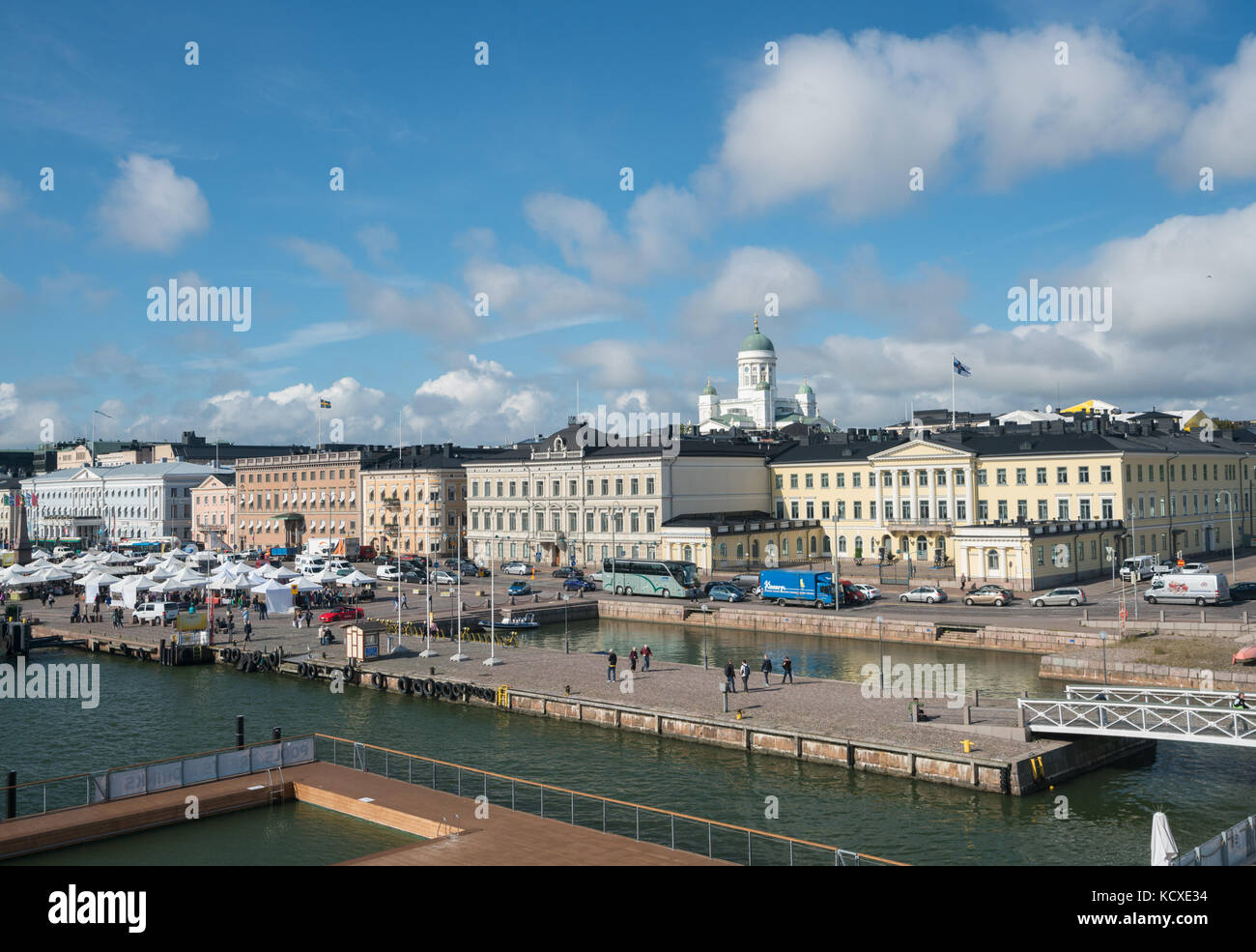 Swimming pools by market in Helsinki Stock Photo - Alamy