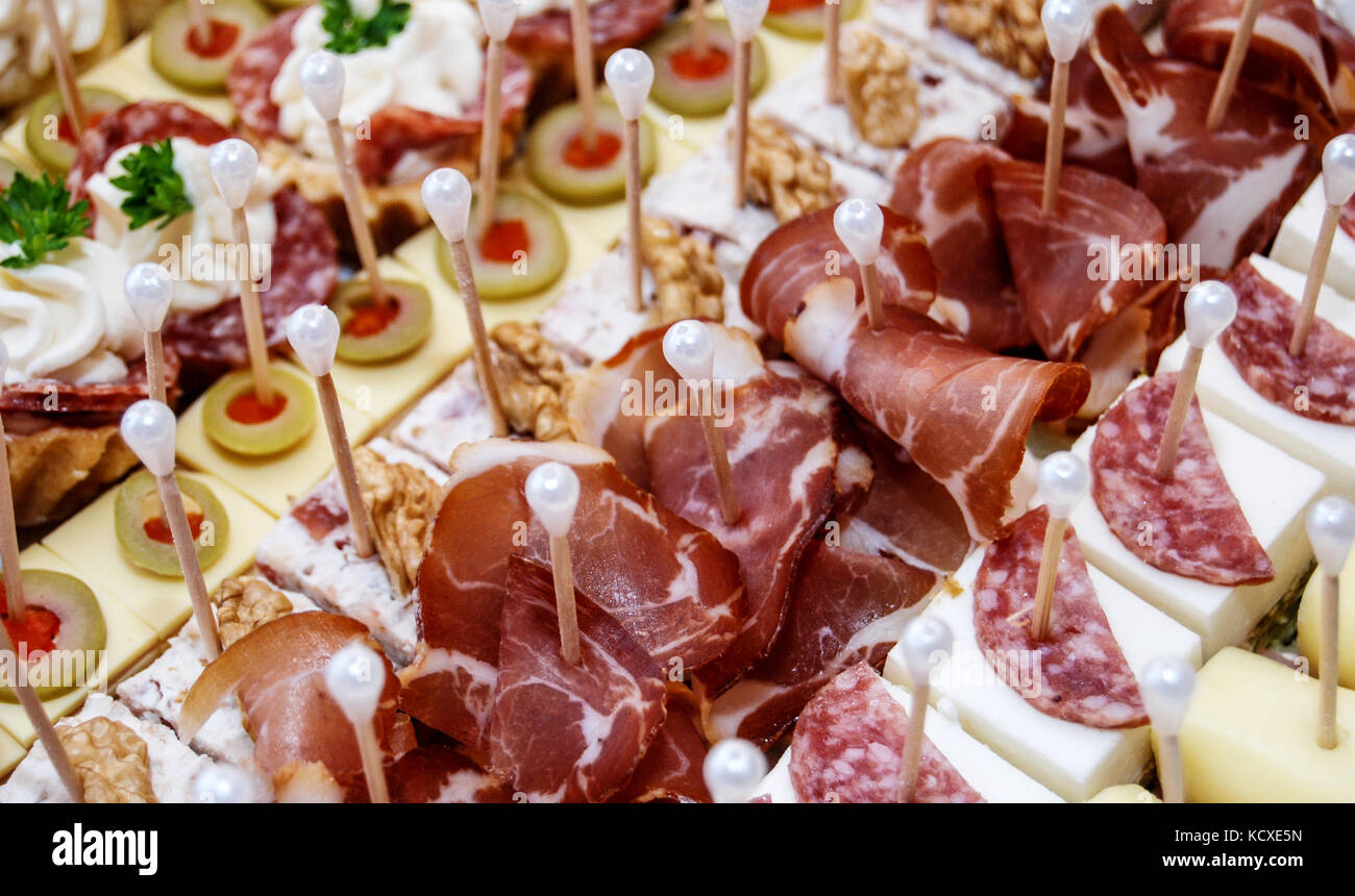 picture of a beutifill decorated canapes Stock Photo - Alamy