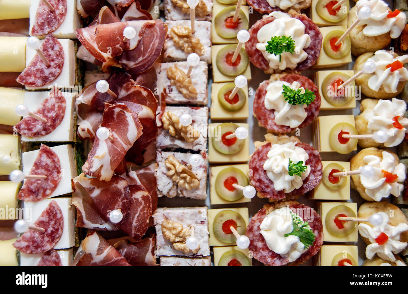 picture of a beutifill decorated canapes Stock Photo - Alamy