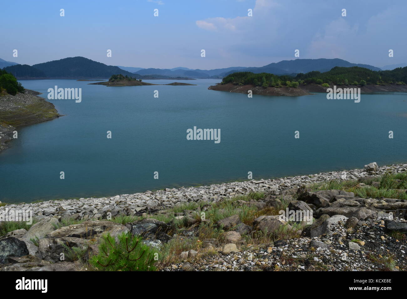 The artificial lake of the Aoos river, Vikos–Aoös National Park, Greece ...