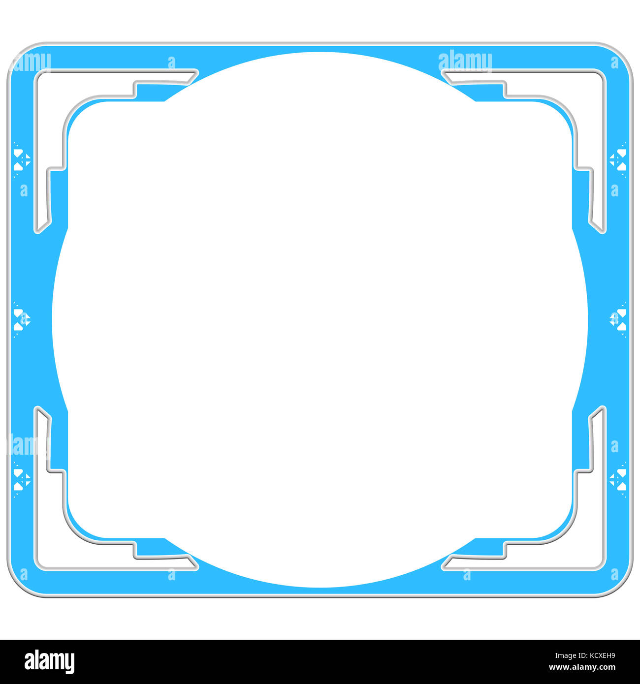 Vintage cyan frame on a white background with decoration Stock Photo ...