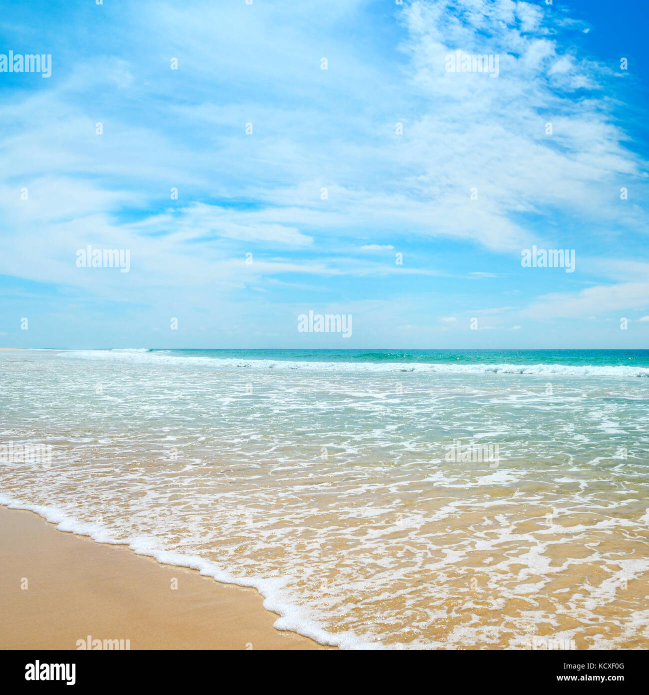 Ocean waves and blue sky Stock Photo - Alamy