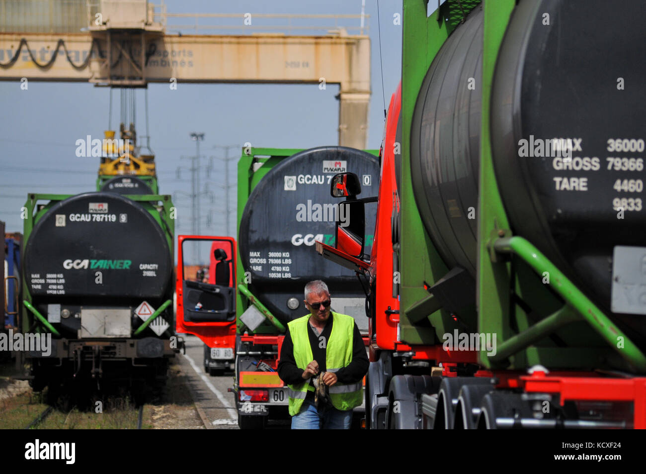 General views of a SNCF Freight station, Venissieux, France Stock Photo ...