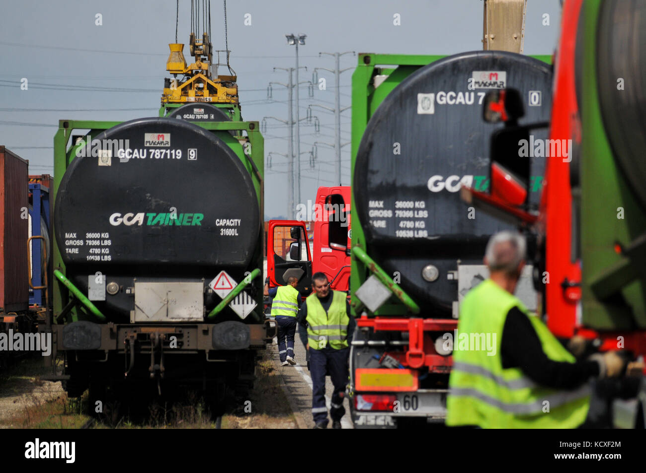 General views of a SNCF Freight station, Venissieux, France Stock Photo ...