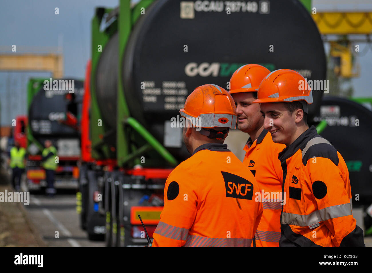 General views of a SNCF Freight station, Venissieux, France Stock Photo ...