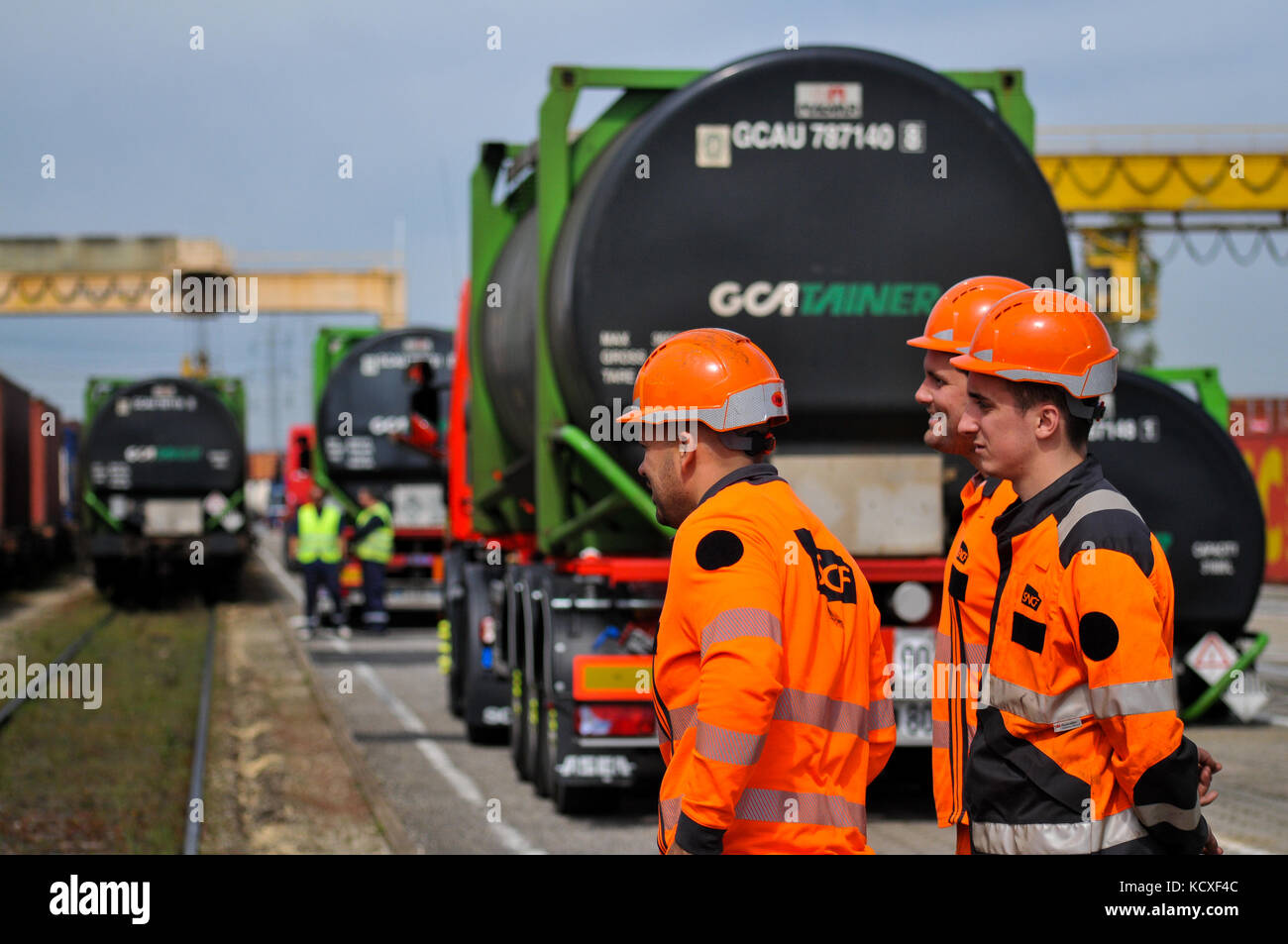 General views of a SNCF Freight station, Venissieux, France Stock Photo ...