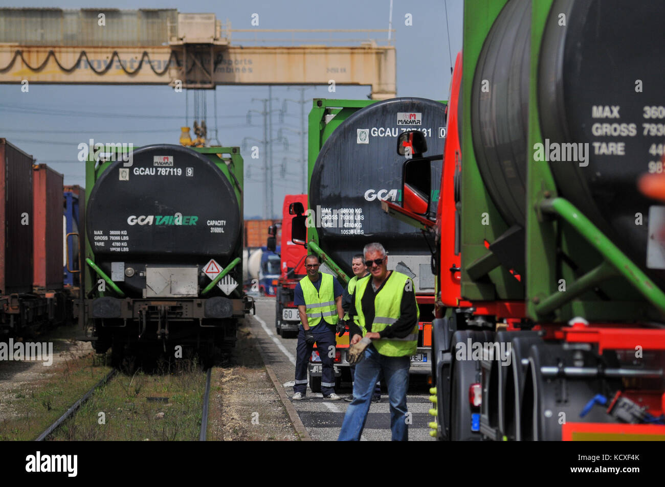 General views of a SNCF Freight station, Venissieux, France Stock Photo ...