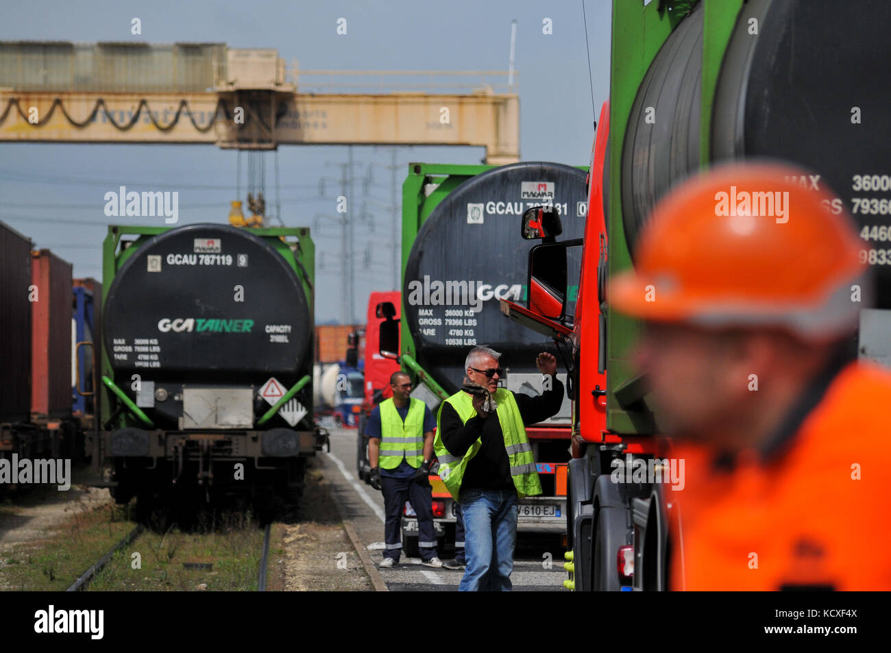 General views of a SNCF Freight station, Venissieux, France Stock Photo ...