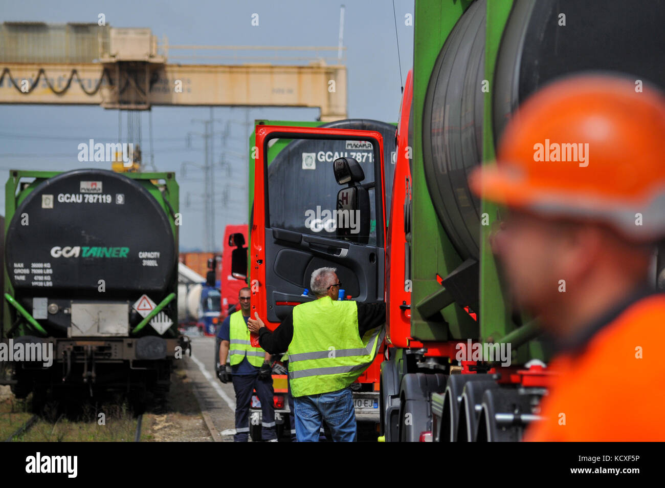 General views of a SNCF Freight station, Venissieux, France Stock Photo ...