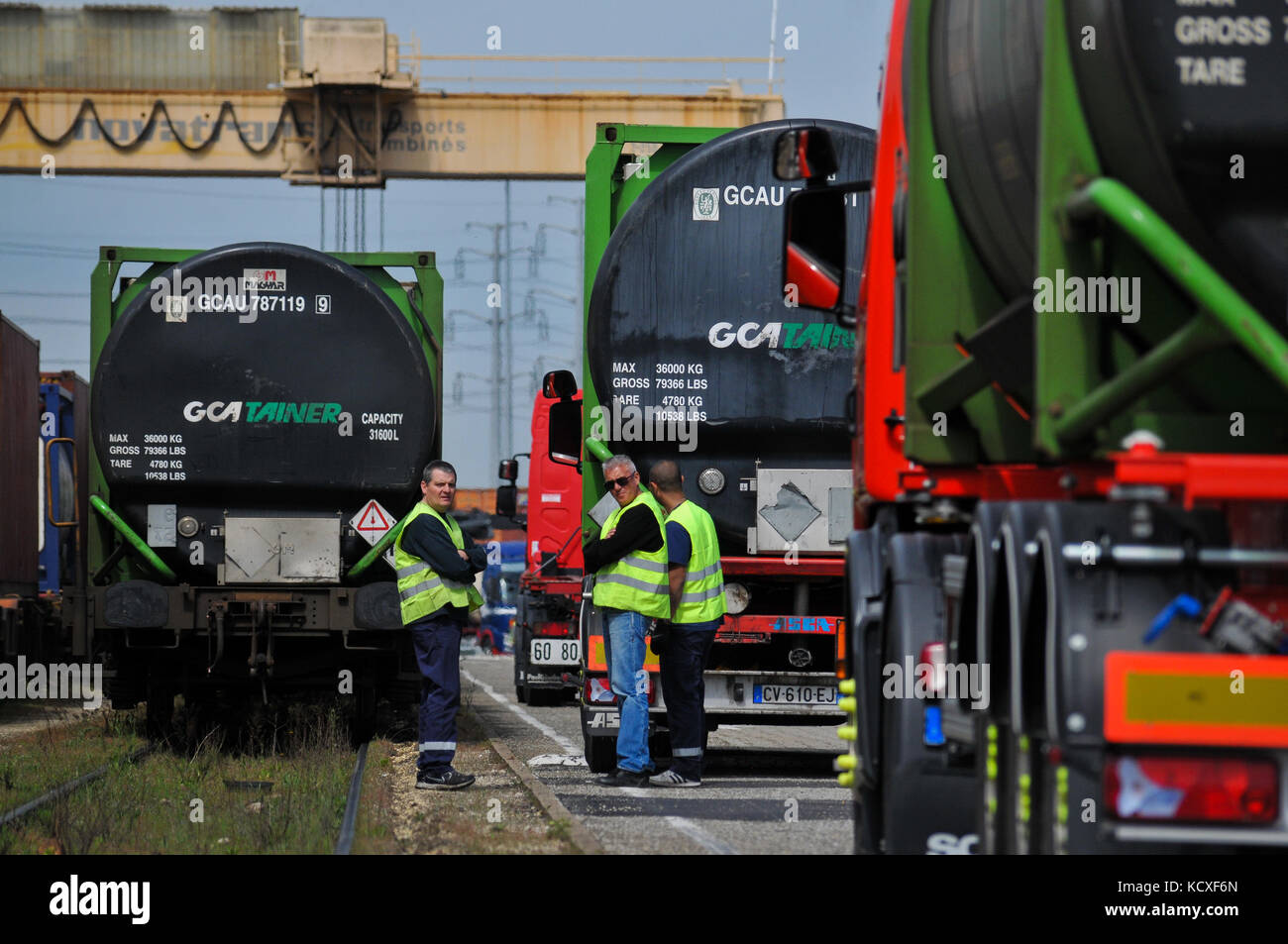 General views of a SNCF Freight station, Venissieux, France Stock Photo ...