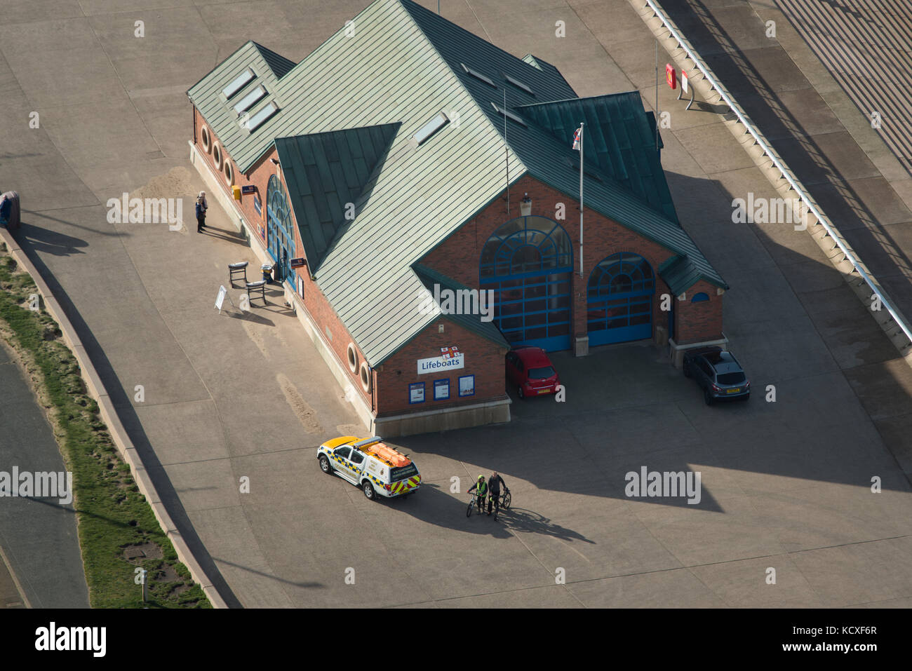 Blackpool's RNLI lifeboat station, situated on Blackpool sea front ...