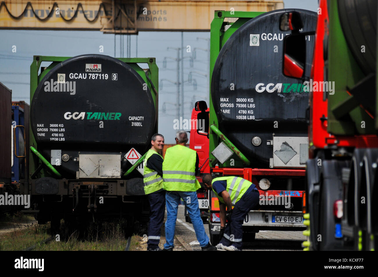 General views of a SNCF Freight station, Venissieux, France Stock Photo ...
