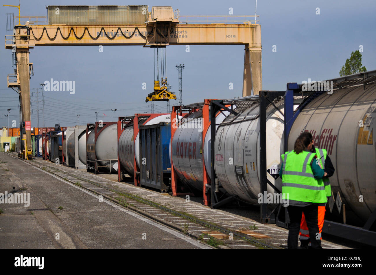 General views of a SNCF Freight station, Venissieux, France Stock Photo ...