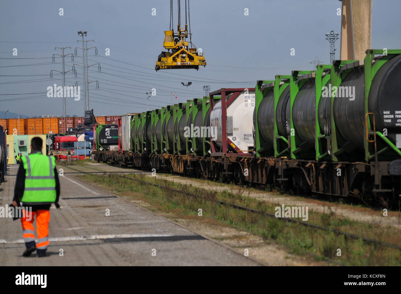 General views of a SNCF Freight station, Venissieux, France Stock Photo ...
