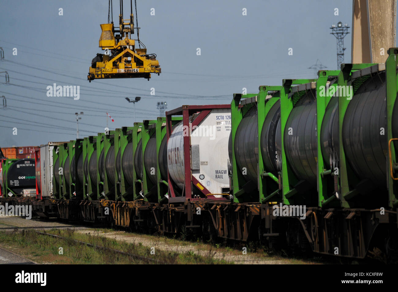 General views of a SNCF Freight station, Venissieux, France Stock Photo ...