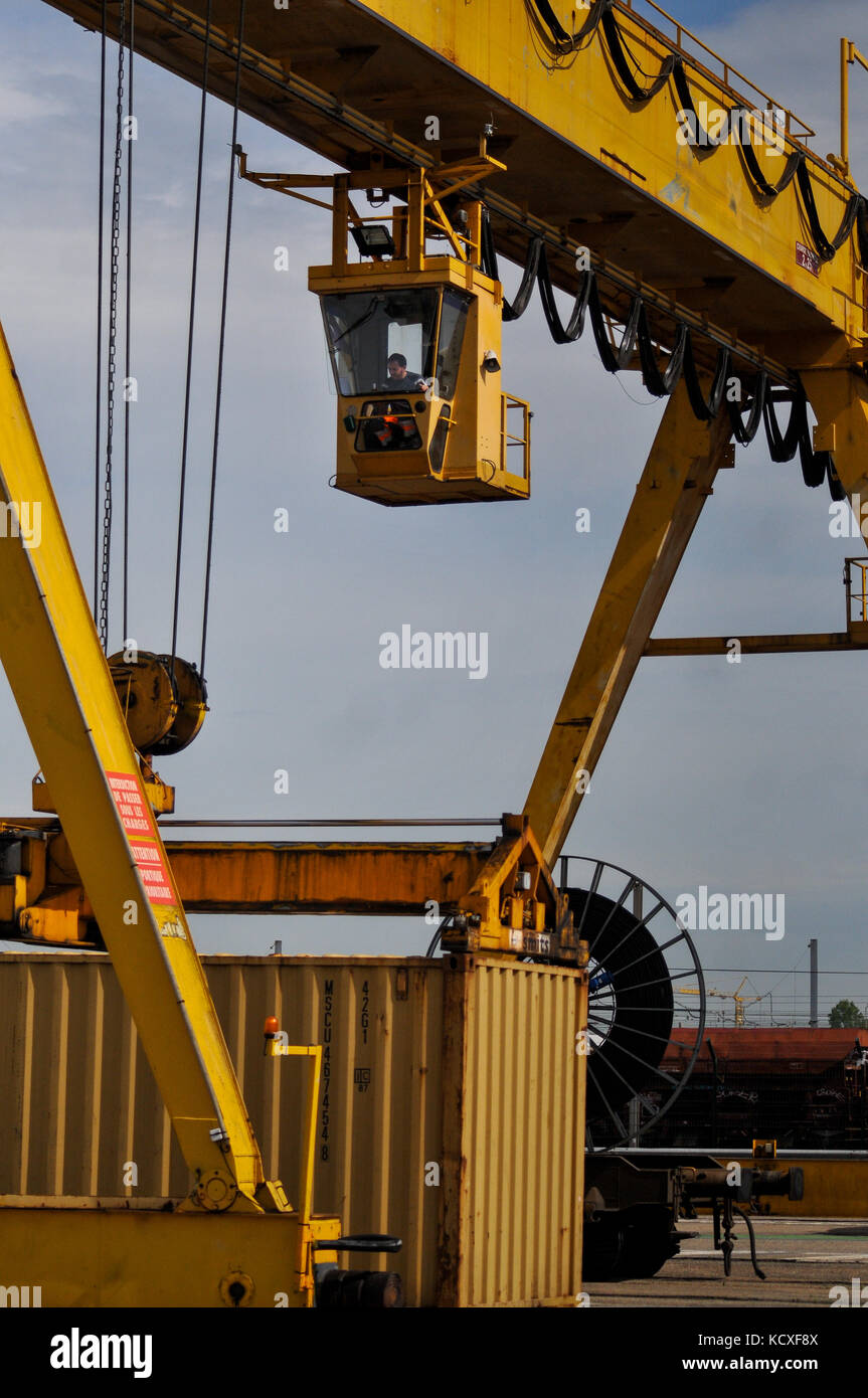 General views of a SNCF Freight station, Venissieux, France Stock Photo ...