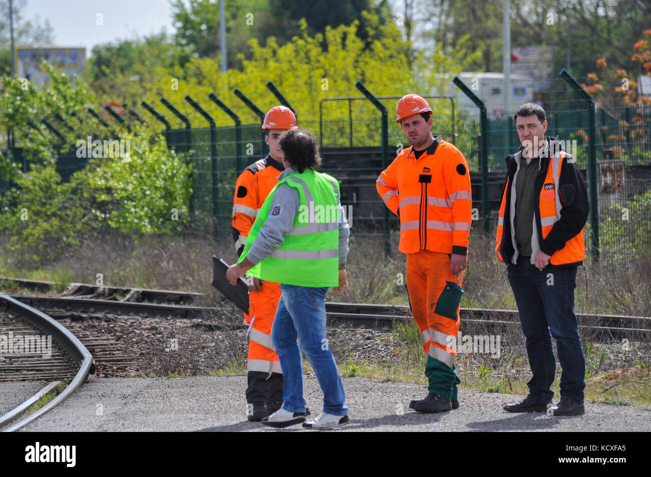General views of a SNCF Freight station, Venissieux, France Stock Photo ...