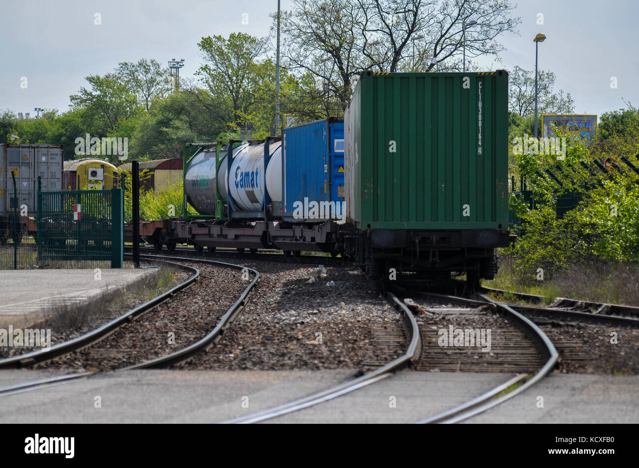 General views of a SNCF Freight station, Venissieux, France Stock Photo ...