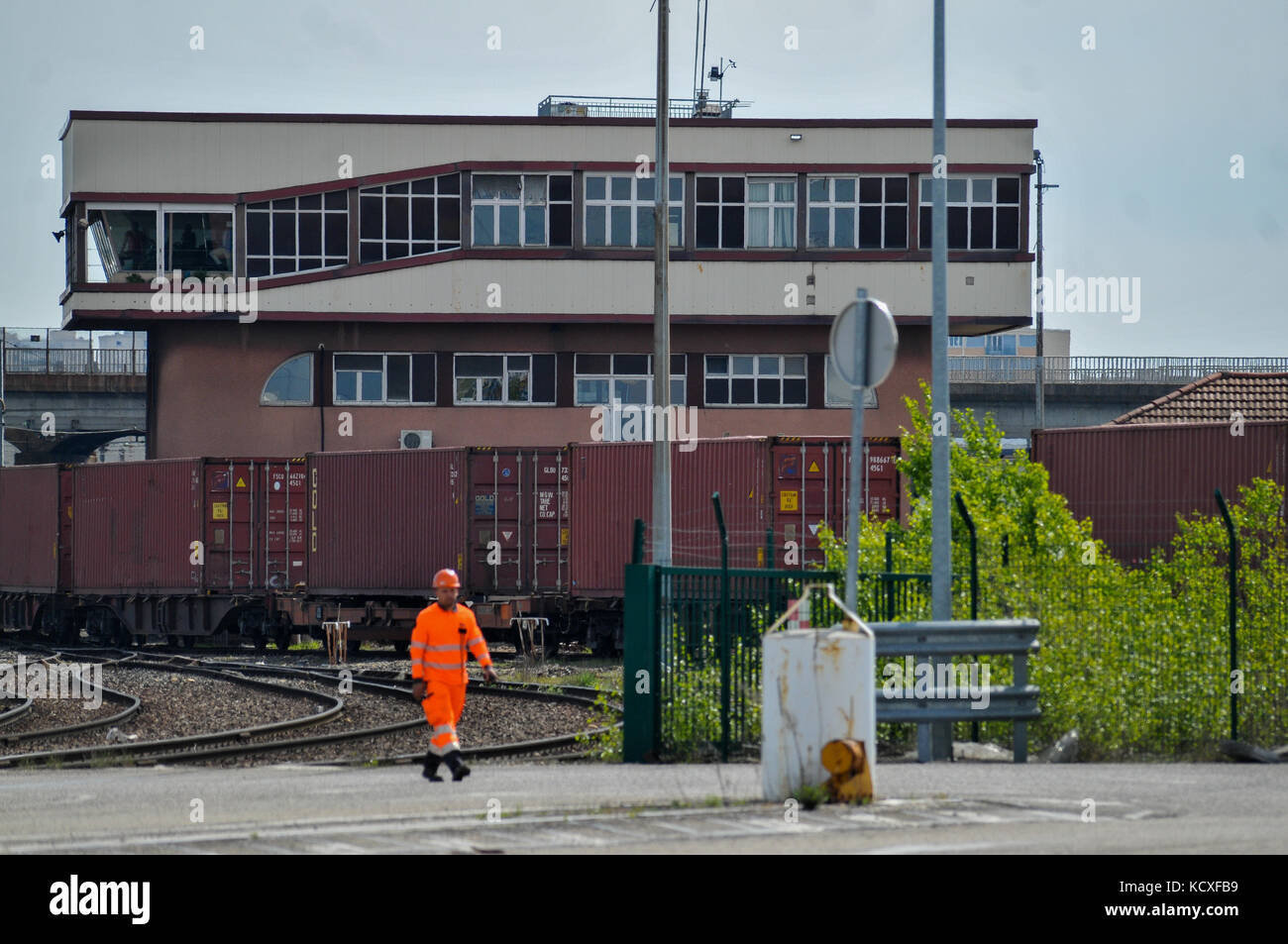 General views of a SNCF Freight station, Venissieux, France Stock Photo ...