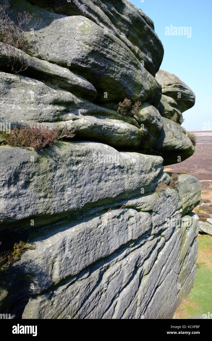 Cowper Stone near Stanage Edge, Peak District, UK Stock Photo - Alamy