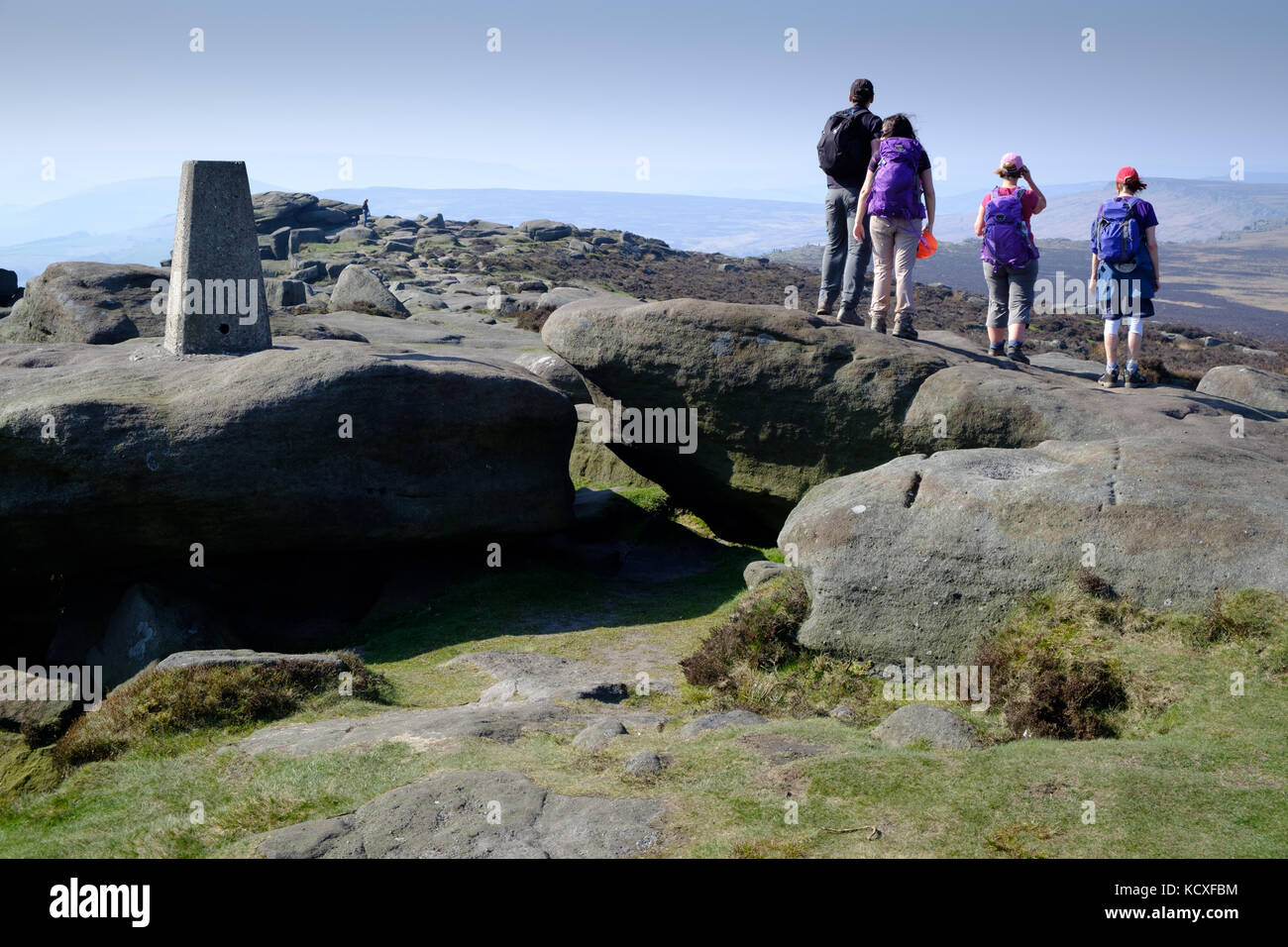 Trig point stanage edge hi-res stock photography and images - Alamy