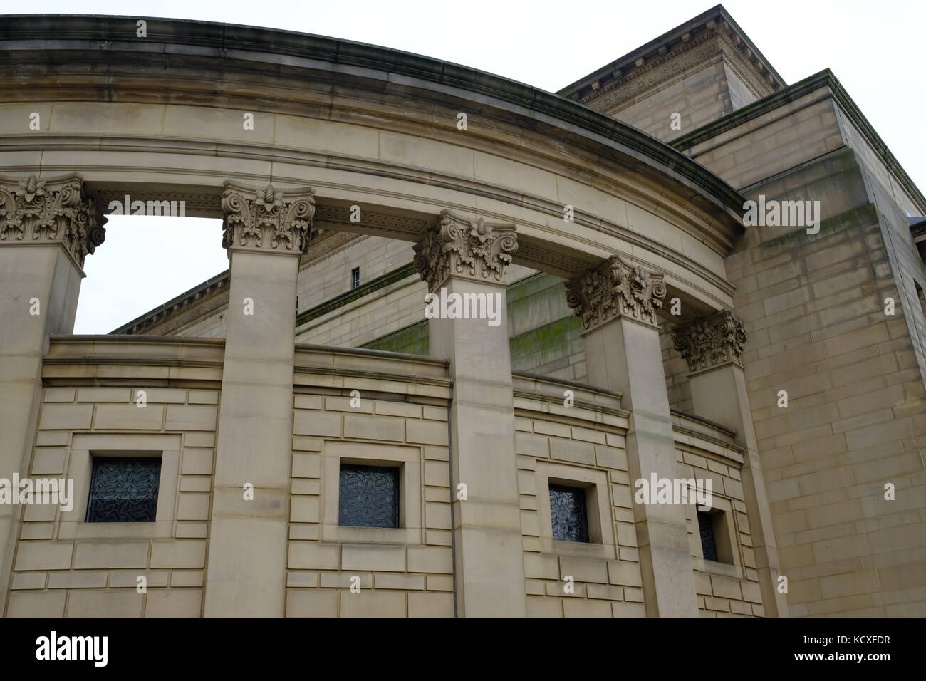 Close up of architecture of back of City Hall, Sheffield, UK Stock ...