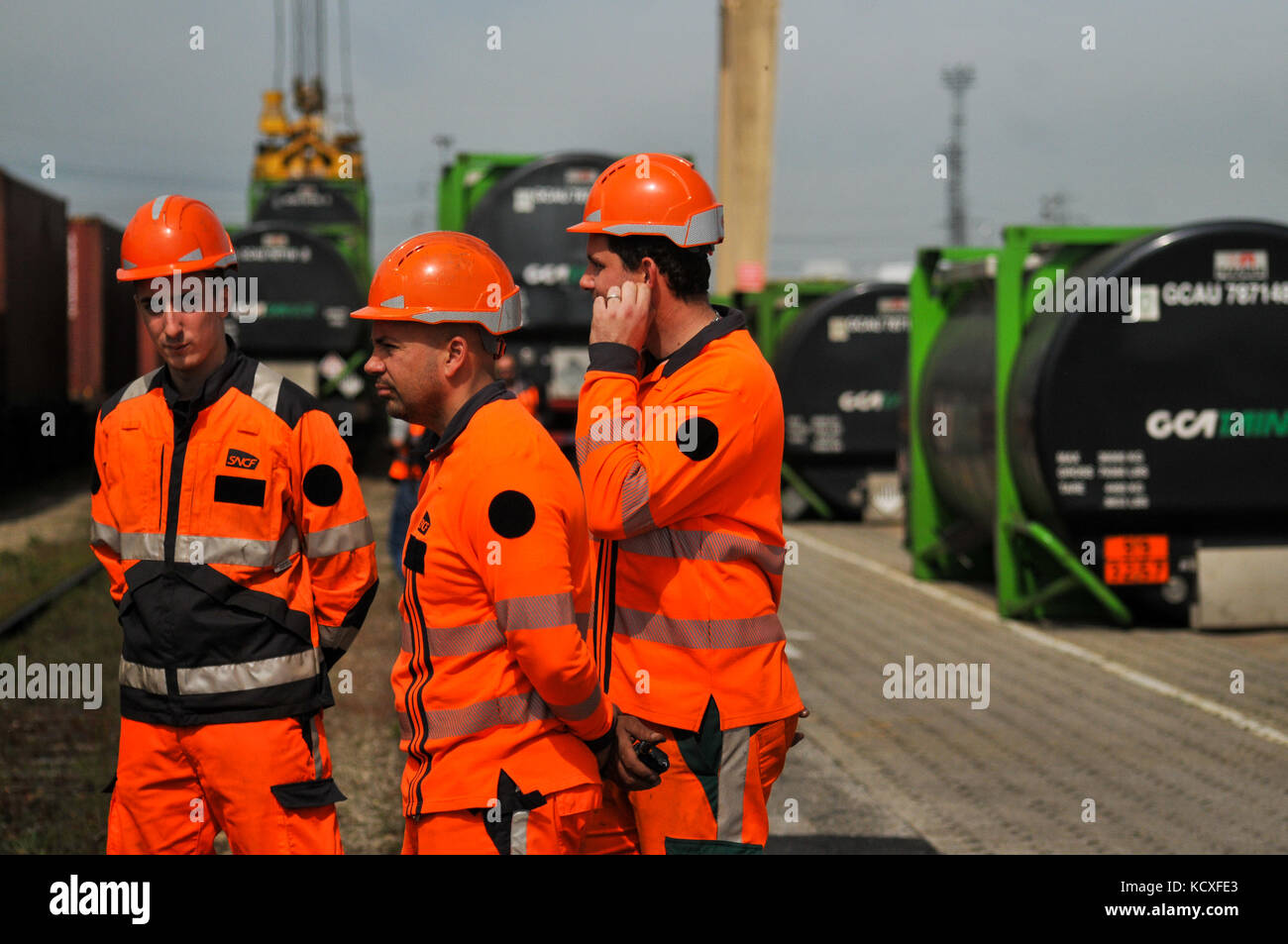 General views of a SNCF Freight station, Venissieux, France Stock Photo ...