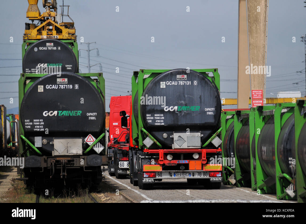 General views of a SNCF Freight station, Venissieux, France Stock Photo ...