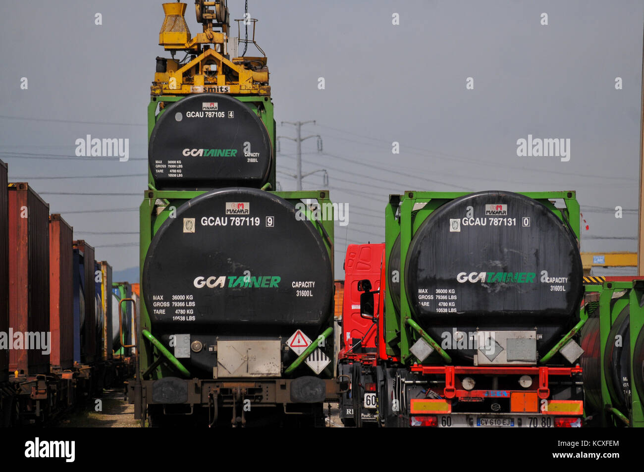 General views of a SNCF Freight station, Venissieux, France Stock Photo ...