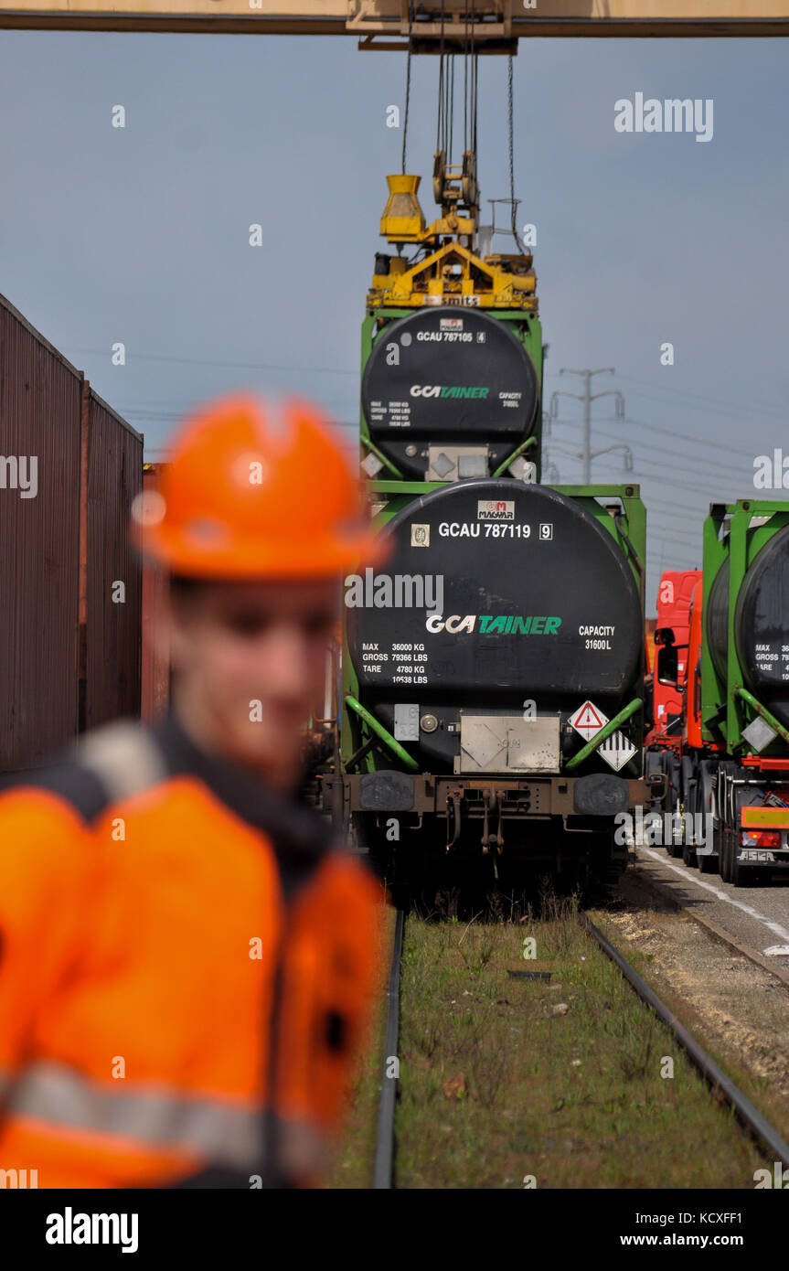 General views of a SNCF Freight station, Venissieux, France Stock Photo ...
