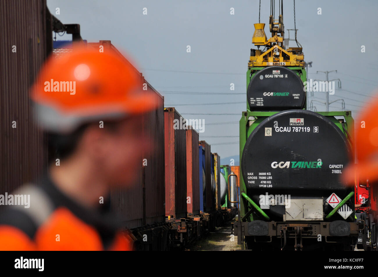 General views of a SNCF Freight station, Venissieux, France Stock Photo ...