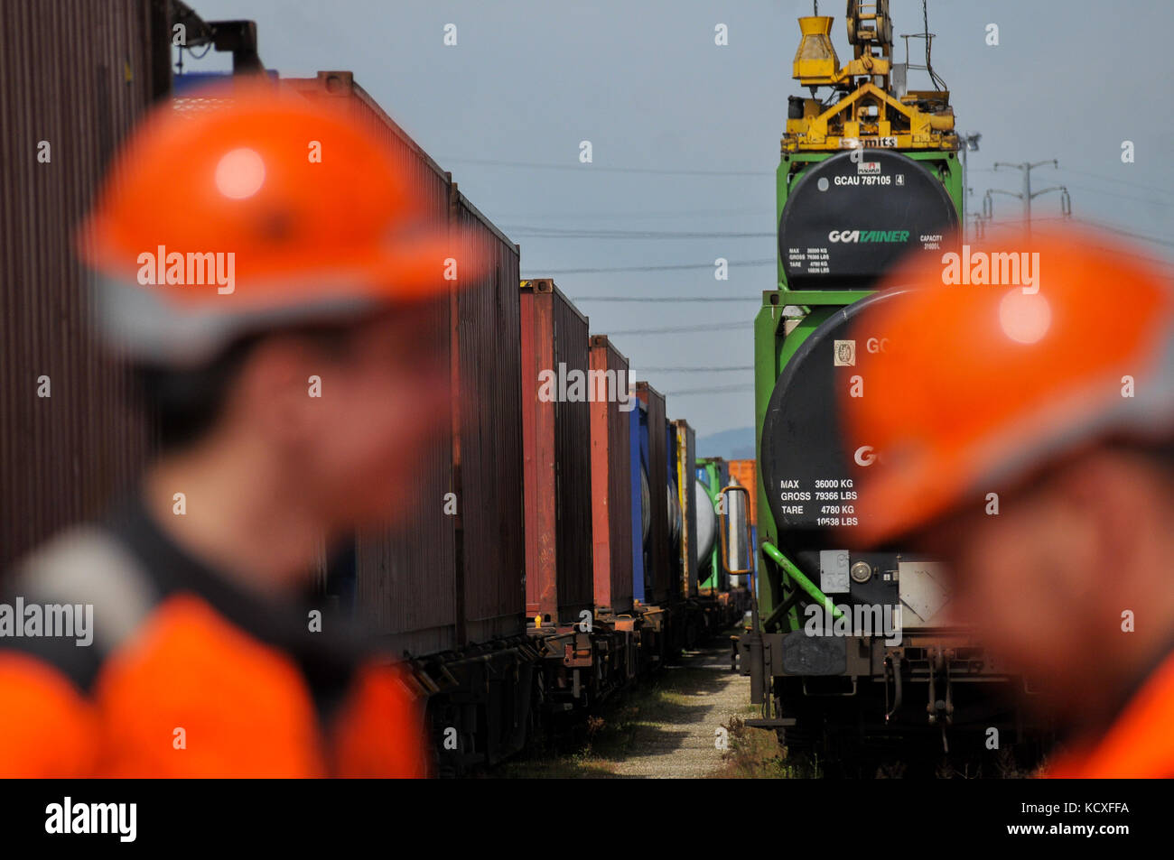 General views of a SNCF Freight station, Venissieux, France Stock Photo ...