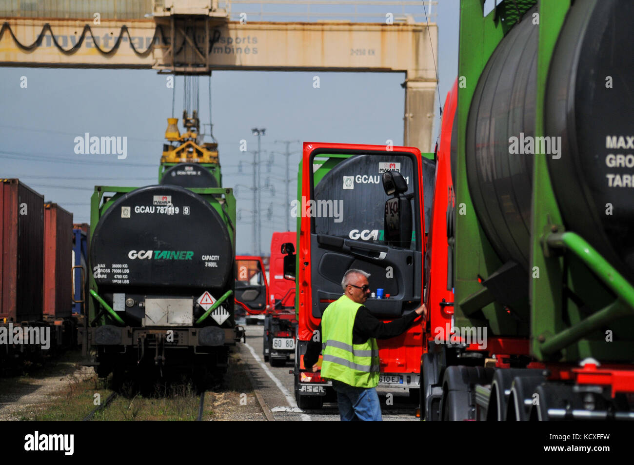 General views of a SNCF Freight station, Venissieux, France Stock Photo ...
